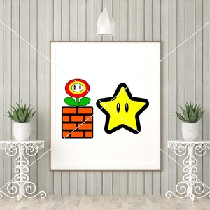 Super_mario_flower_power_and_star Svg Dxf Eps Pdf Png, Cricut, Cutting ...