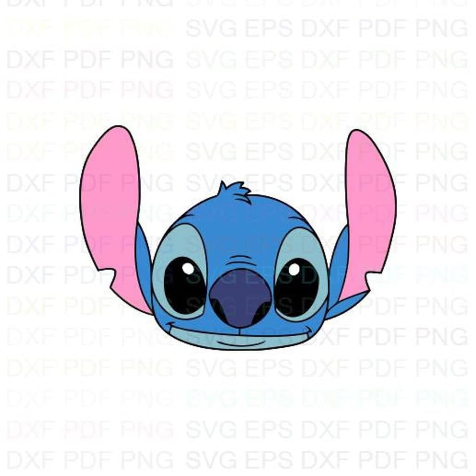 Stitch_face_lilo_and_stitch Svg Dxf Eps Pdf Png, Cricut, Cutting File ...