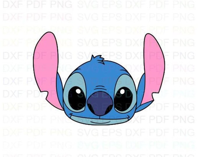 Stitch Angel Face SVG, Stitch Girl Face Svg, Angel Face Design, Dxf ...