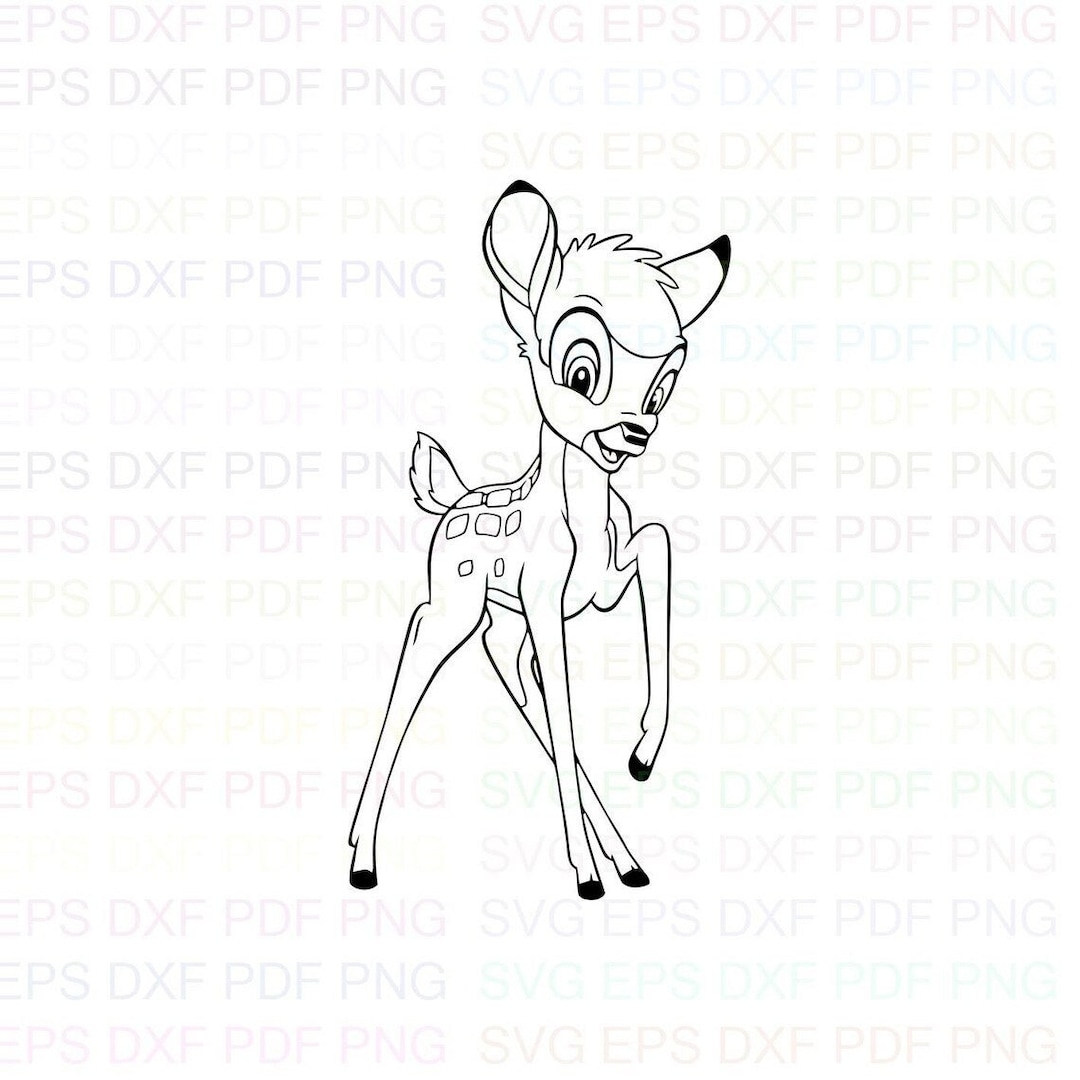 Bambi_Svg, SVG, Dxf, Eps, Pdf, Png, Cricut, Plotterdatei, Clip Art ...