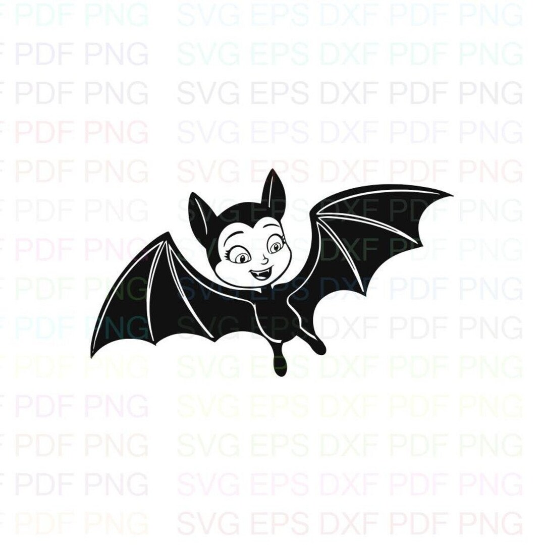 Vampirina_bat_flaying Svg Outline Dxf Eps Pdf Png, Cricut, Cutting File ...