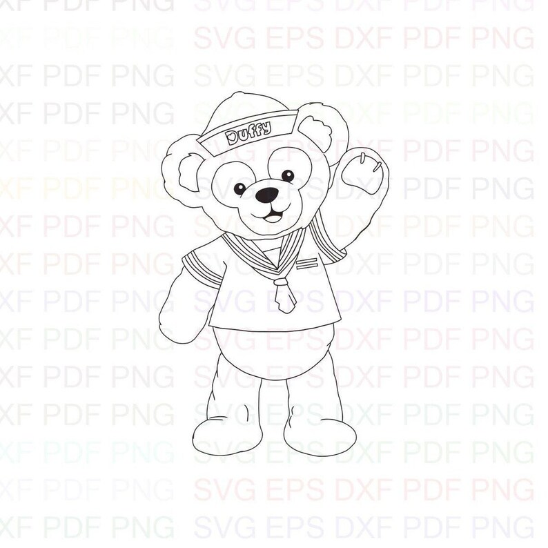 Duffy_and_friends Svg Outline Dxf Eps Pdf Png, Cricut, Cutting File ...