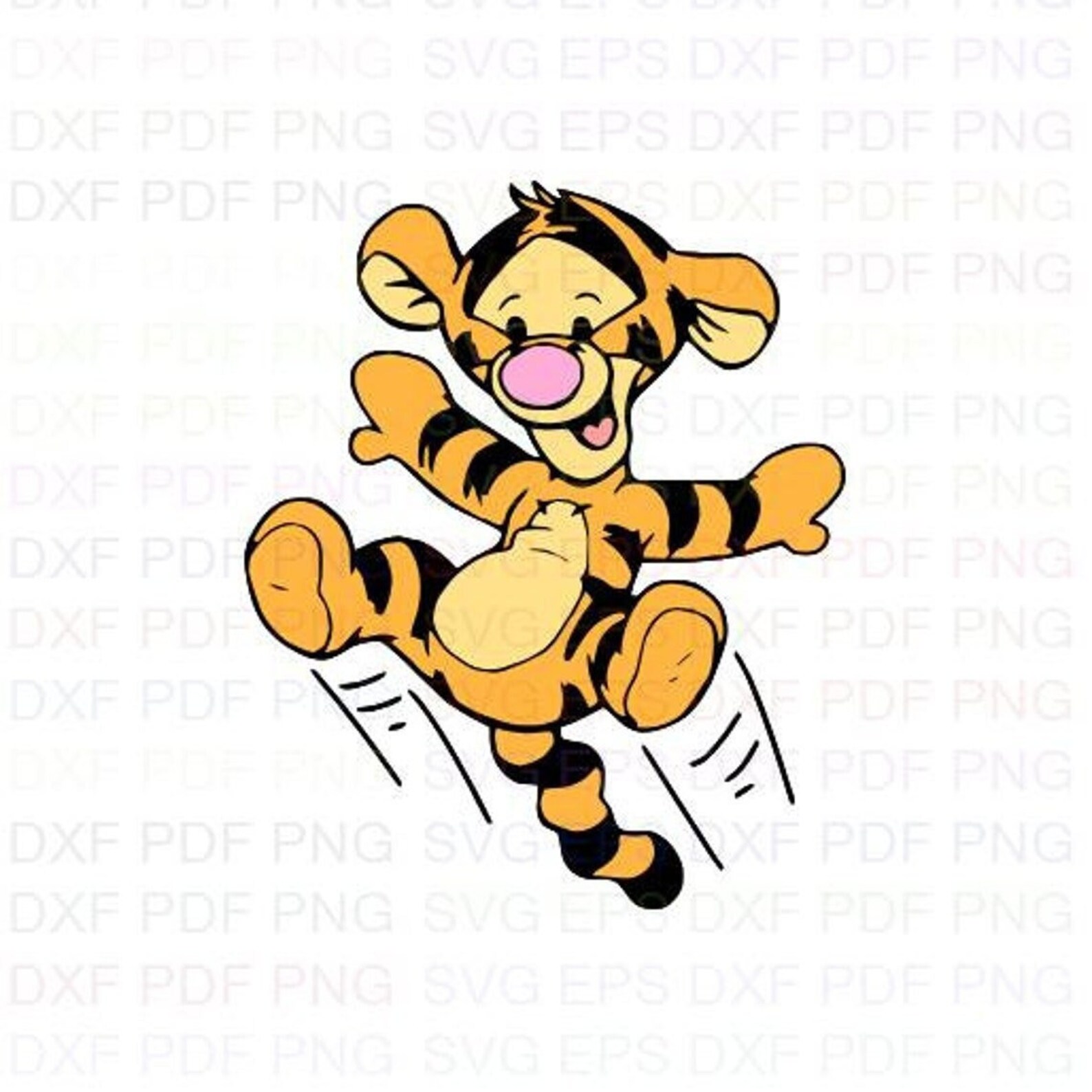 Baby_tigger_bouncing_winnie_the_pooh Svg Dxf Eps Pdf Png, Cricut ...