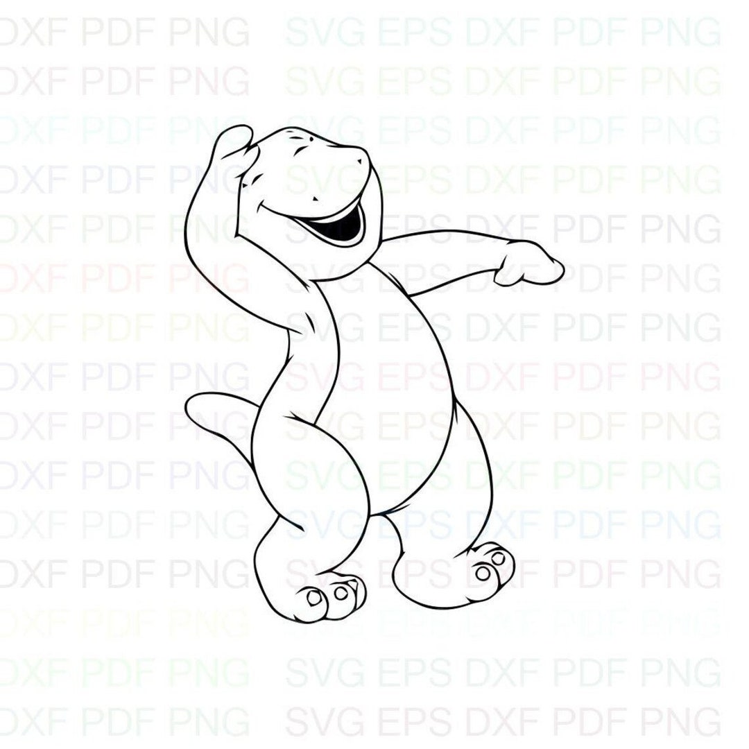 Barney2_svg Svg Outline Dxf Eps Pdf Png, Cricut, Cutting File, Vector ...