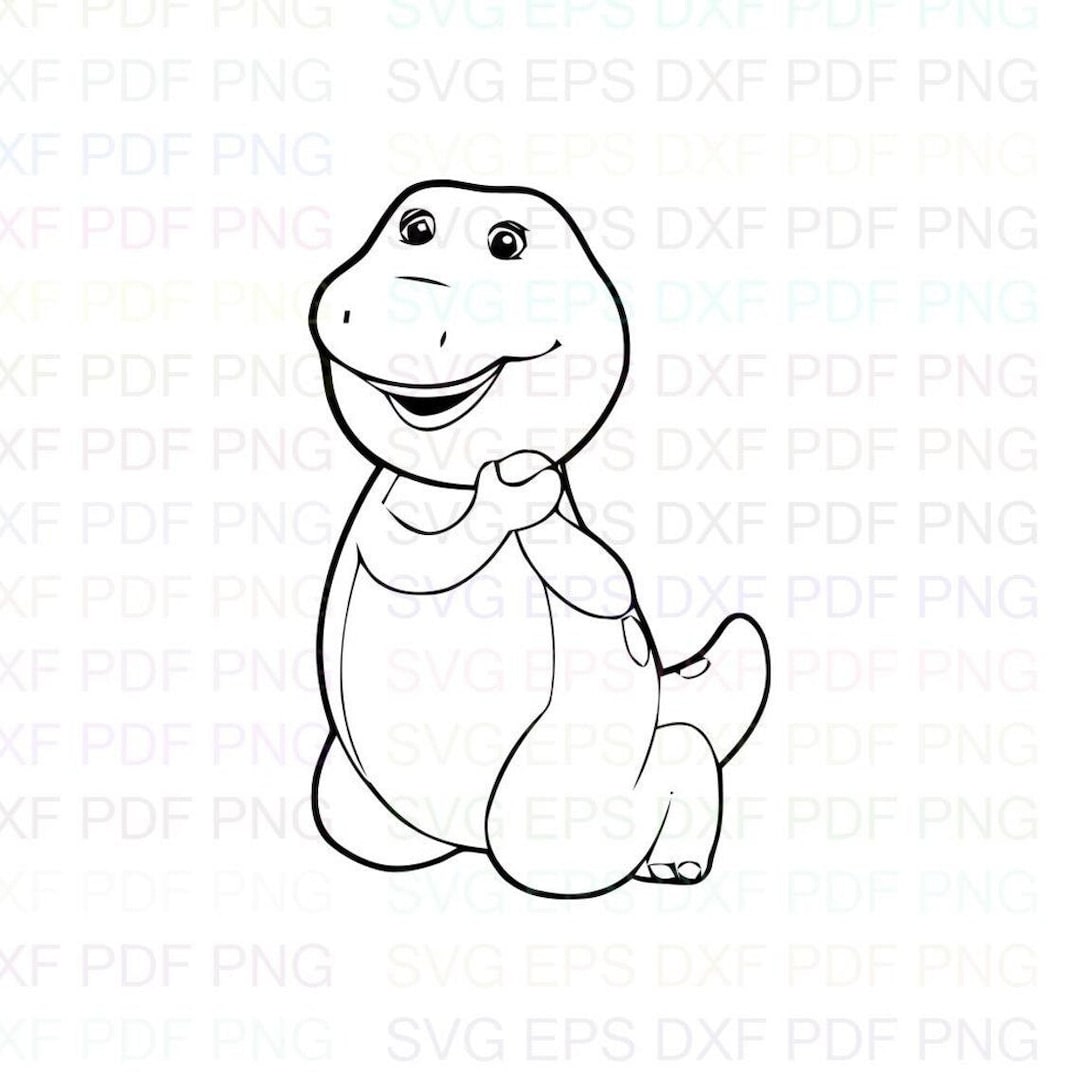 Barney9_svg Svg Outline Dxf Eps Pdf Png, Cricut, Cutting File, Vector ...