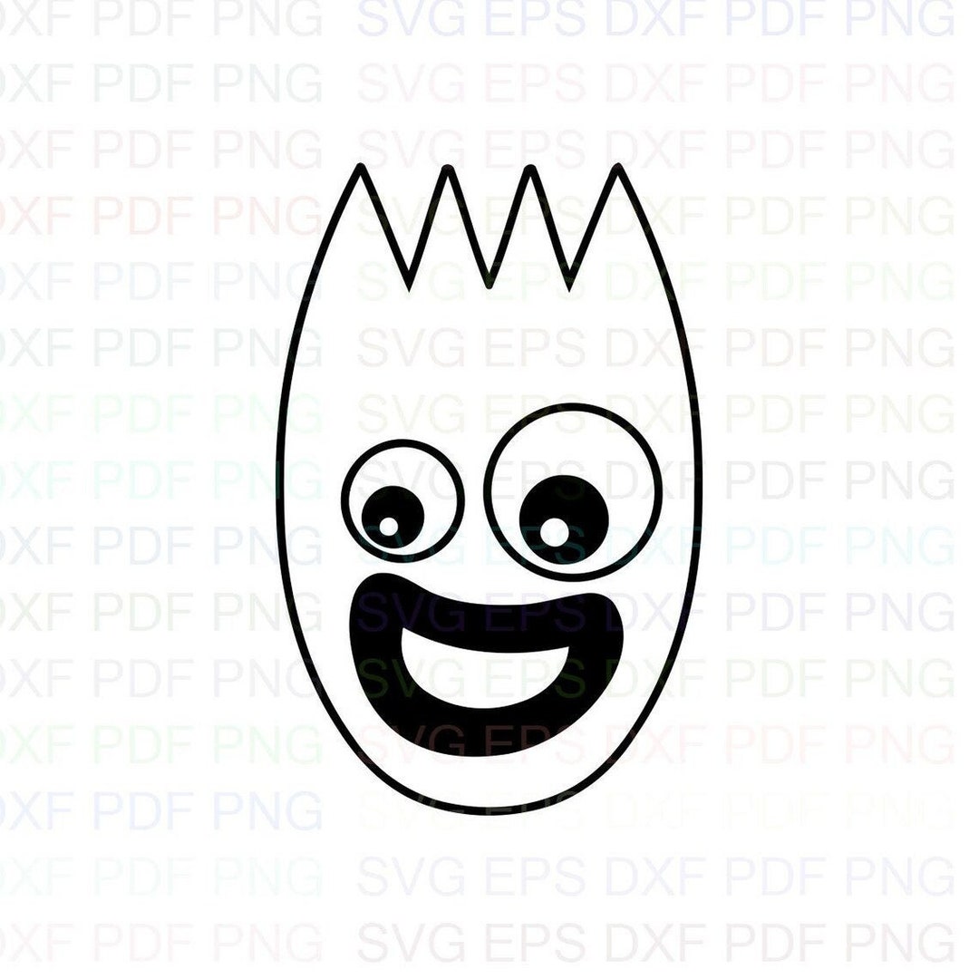 Forky_toy_story_face Svg Outline Dxf Eps Pdf Png, Cricut, Cutting File ...