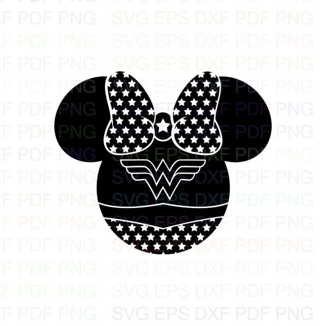 Wonder_minnie_star_mickey_mouse Svg Outline Dxf Eps Pdf Png, Cricut ...
