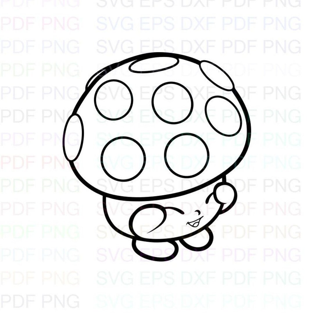 Miss_mushy_moo_shopkins Svg Outline Dxf Eps Pdf Png, Cricut, Cutting ...