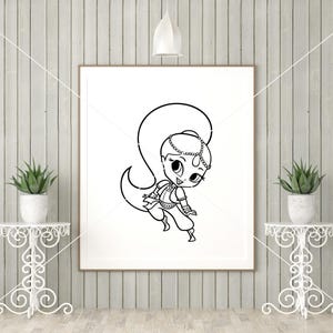 Shimmer_shimmer_and_shine Svg Outline Dxf Eps Pdf Png, Cricut, Cutting ...