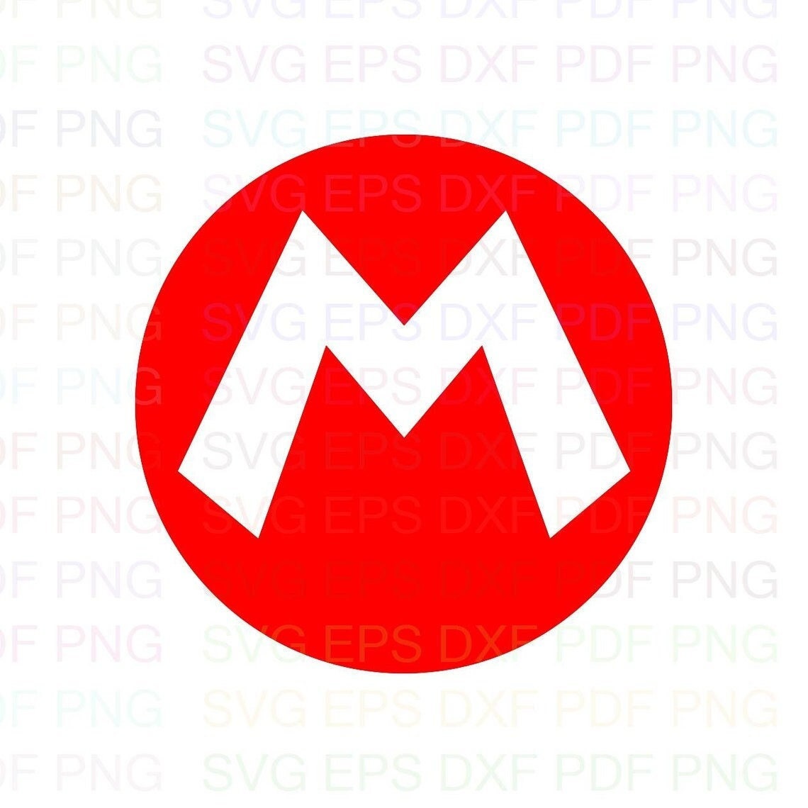 Super_mario_logo_m Svg Dxf Eps Pdf Png, Cricut, Cutting File, Vector ...