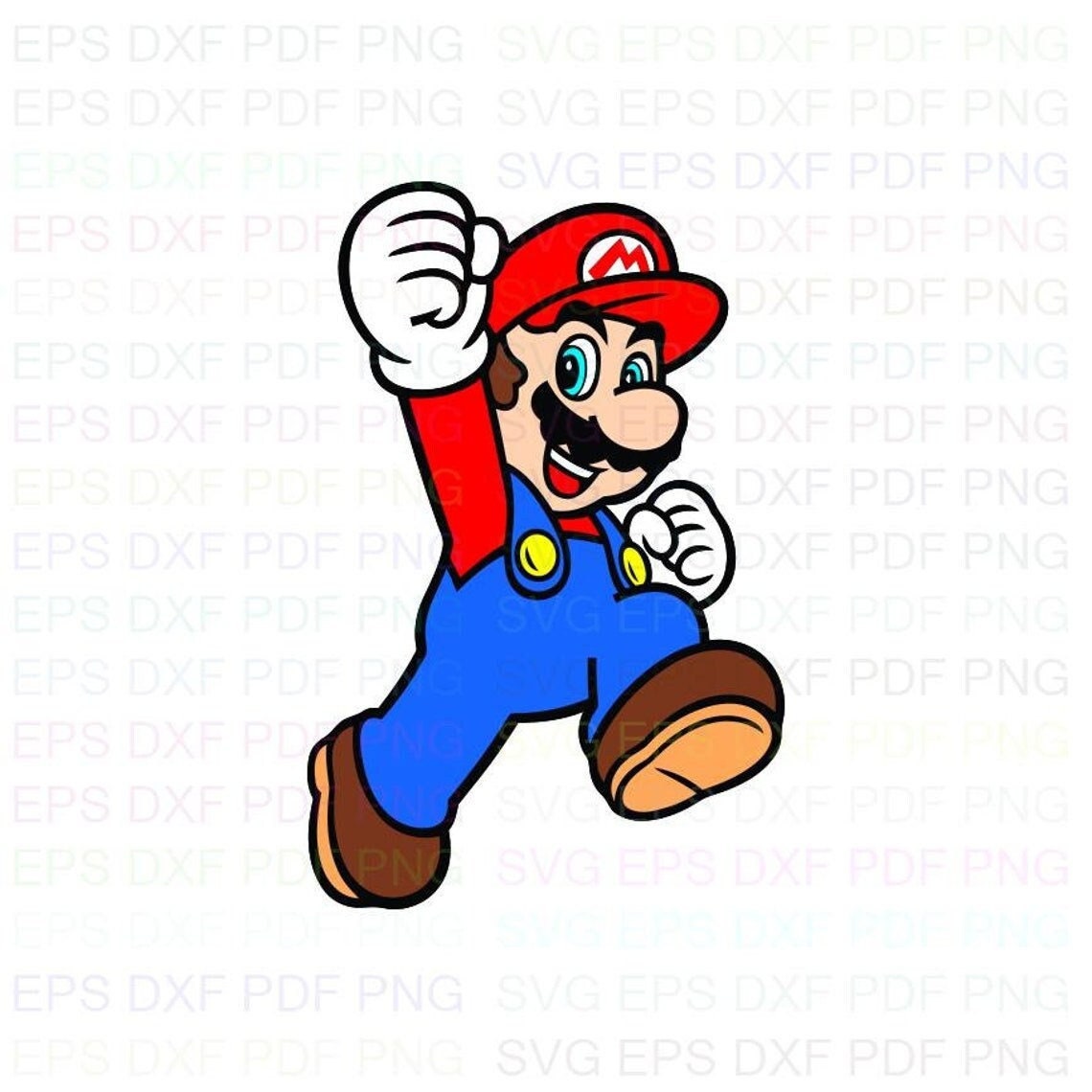 Super_mario_jumping Svg Dxf Eps Pdf Png, Cricut, Cutting File, Vector ...