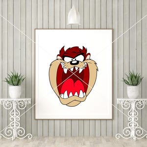 Taz_face_2 Svg Dxf Eps Pdf Png, Cricut, Cutting File, Vector, Clipart ...