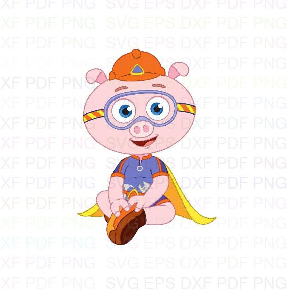 Alpha_pig_super_why Svg Dxf Eps Pdf Png, Cricut, Cutting File, Vector ...