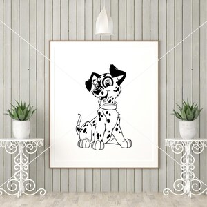 101_dalmations_001 Svg Outline Dxf Eps Pdf Png, Cricut, Cutting File ...