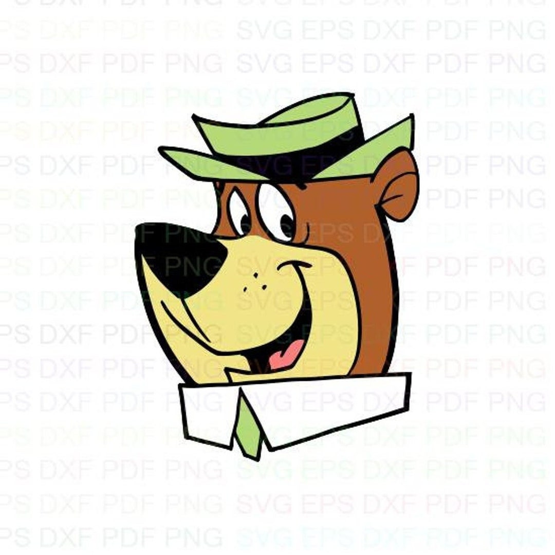 Yogi_bear_face_2 Svg Dxf Eps Pdf Png, Cricut, Cutting File, Vector ...