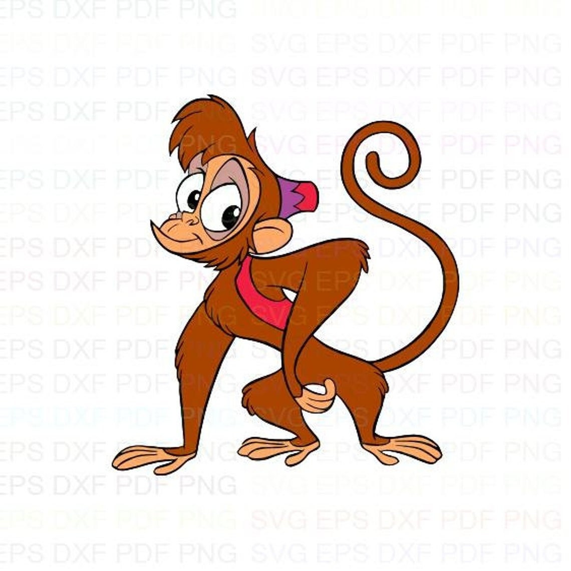 Abu_2_aladdin Svg Dxf Eps Pdf Png, Cricut, Cutting File, Vector ...