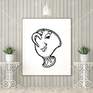 Chip_potts_beauty_and_the_beast Svg Outline Dxf Eps Pdf Png, Cricut ...
