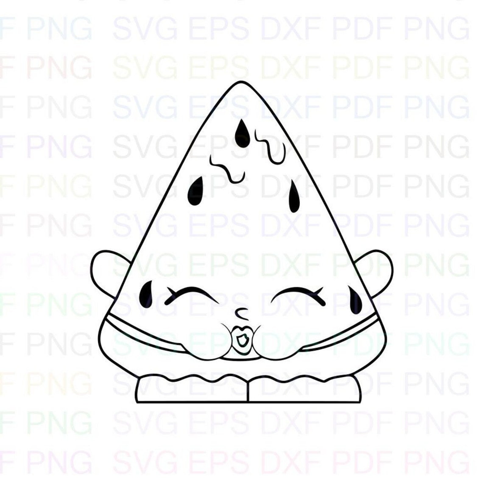 Melonie_pips_shopkins Svg Outline Dxf Eps Pdf Png, Cricut, Cutting File ...
