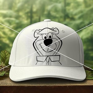 Yogi_bear_face Svg Outline Dxf Eps Pdf Png, Cricut, Cutting File ...