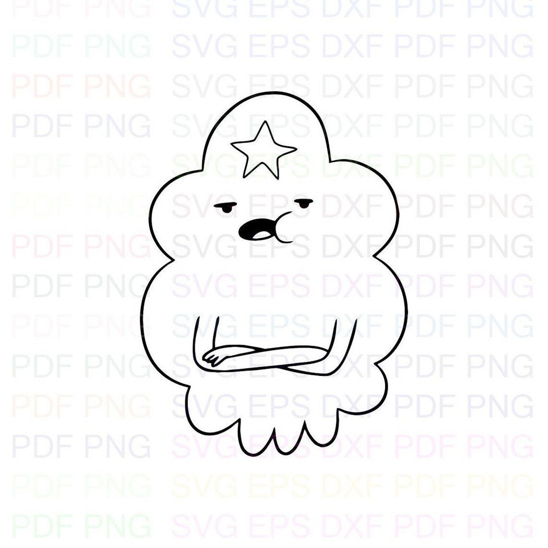 Lumpy_space_princess_2_adventure_time Svg Outline Dxf Eps Pdf Png ...