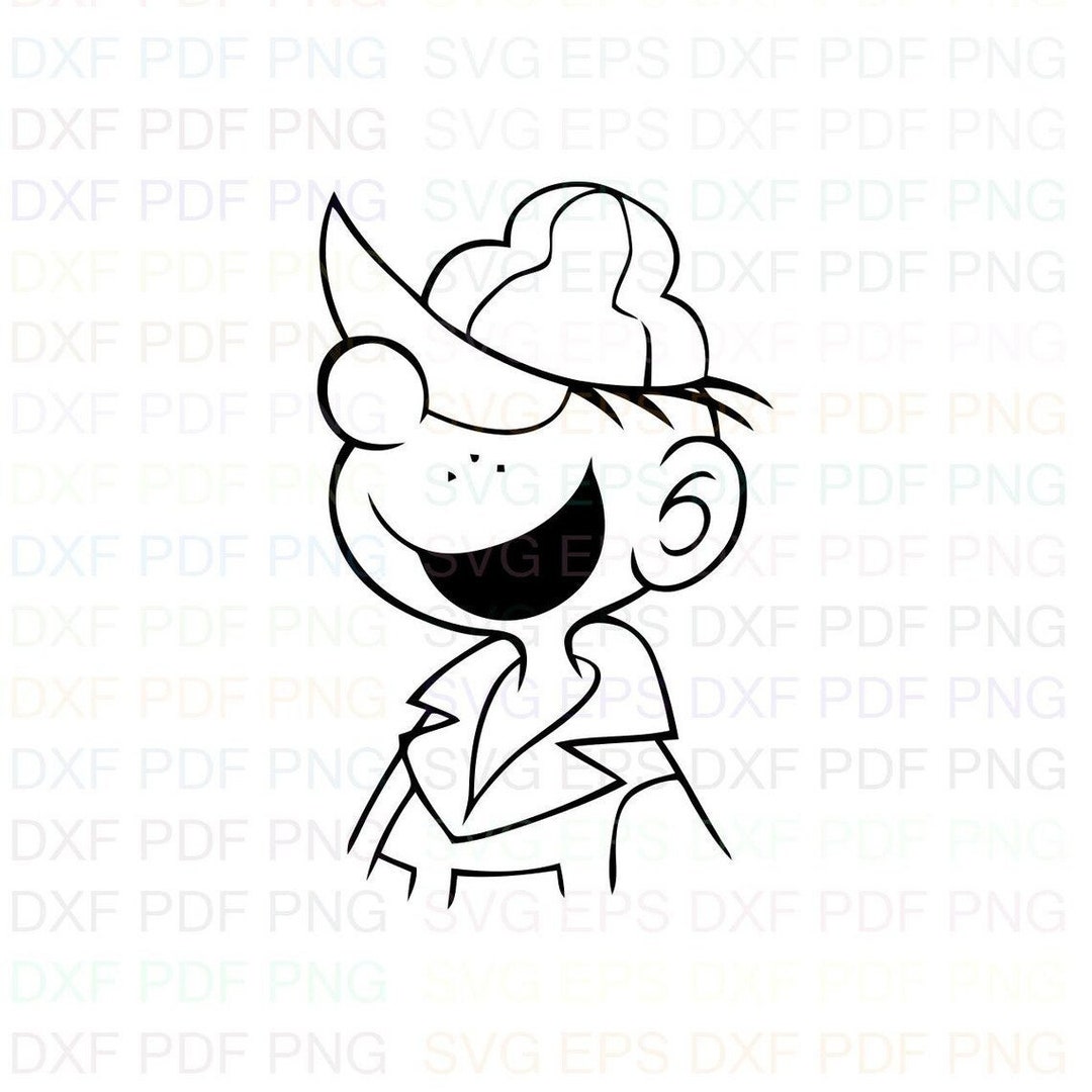 Beetle_bailey_01 Svg Outline Dxf Eps Pdf Png, Cricut, Cutting File ...