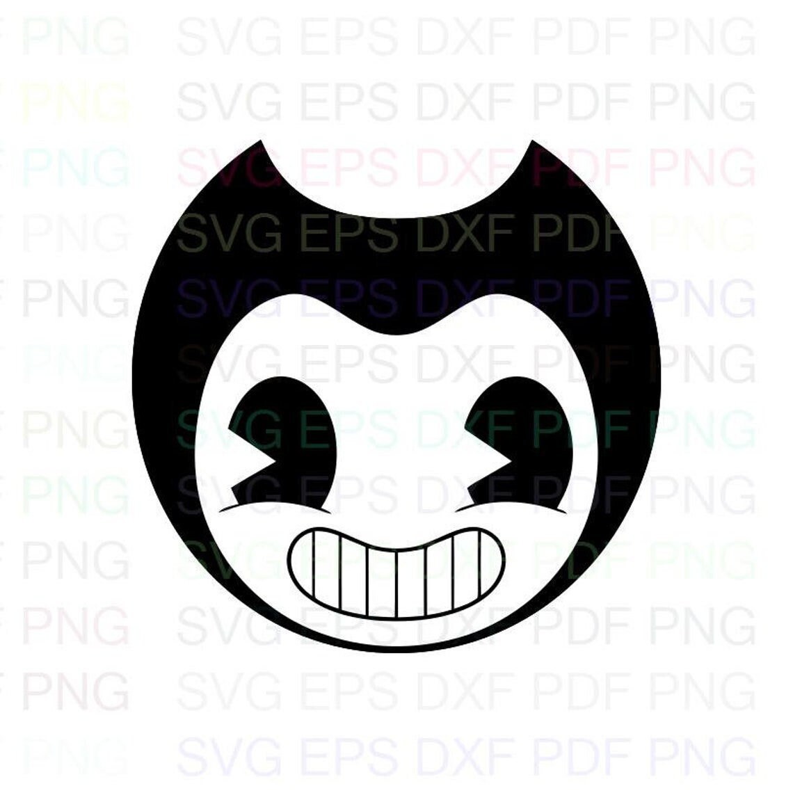 Bendy_face_bendy_and_the_ink_machine Svg Dxf Eps Pdf Png, Cricut ...