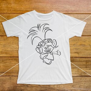 Poppy_Jump_Trolls Svg Umriss Dxf Eps Pdf Png, Cricut, Plotterdatei ...