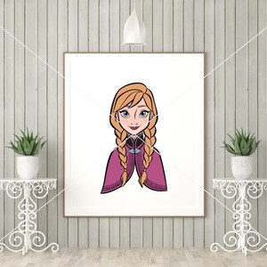 Frozen_anna Svg Dxf Eps Pdf Png, Cricut, Cutting File, Vector, Clipart ...
