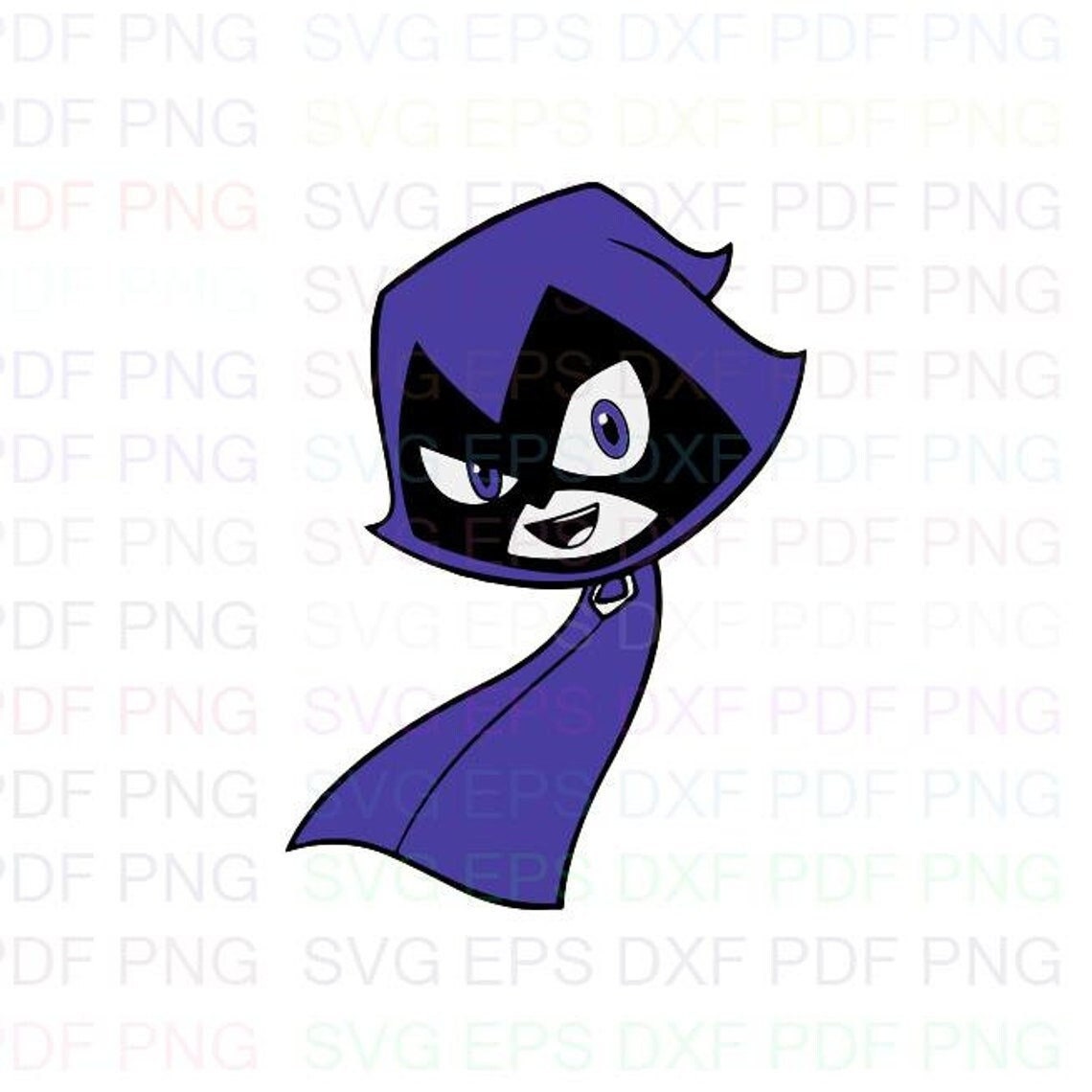 Raven_2_teen_titans_go Svg Dxf Eps Pdf Png, Cricut, Cutting File ...