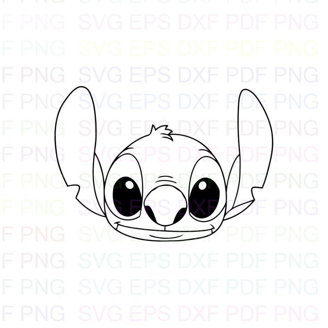 Stitch face lilo and stitch Svg Outline Dxf Eps Pdf Png Cricut Stitch face lilo and stitch Svg Outline Dxf Eps Pdf Png Cricut