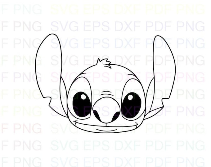 Stitch Face Svg, Stitch Face Design, Dxf, Png, Eps, - Etsy México