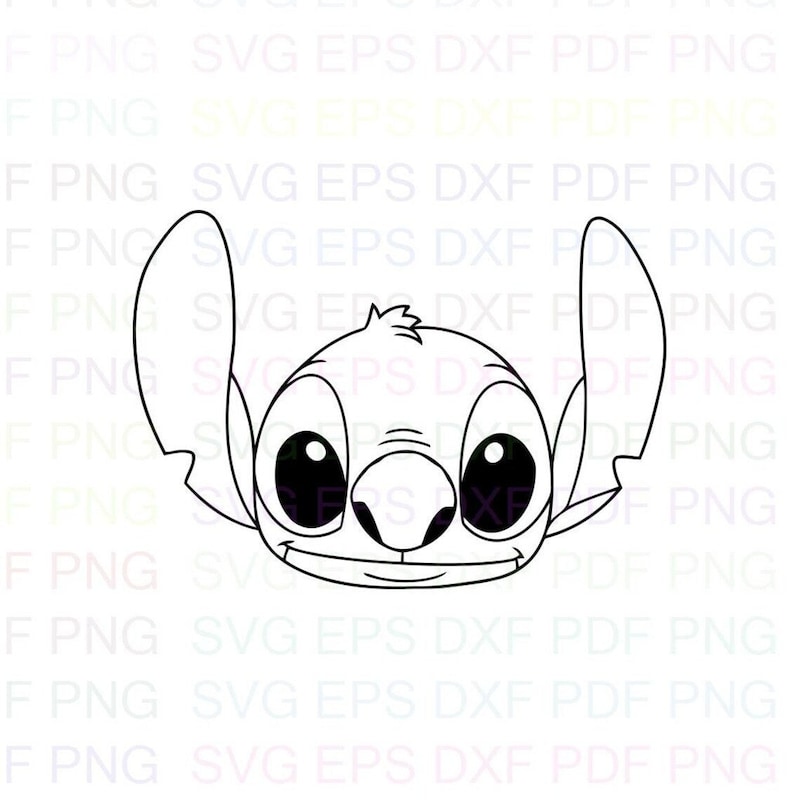 Stitch face png - Etsy España
