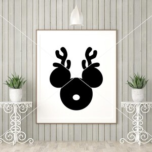 Mickey_deer_mickey_mouse Svg Outline Dxf Eps Pdf Png, Cricut, Cutting ...