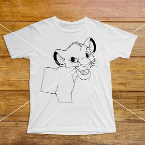 Simba_the_lion_king_10 Svg Outline Dxf Eps Pdf Png, Cricut, Cutting ...