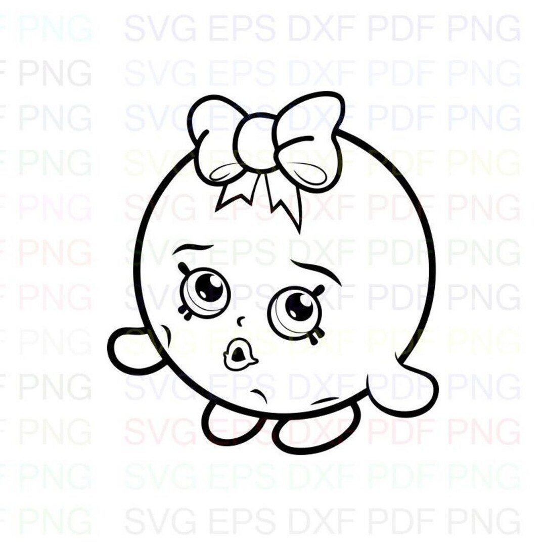 Bubbles_shopkins Svg Outline Dxf Eps Pdf Png, Cricut, Cutting File ...
