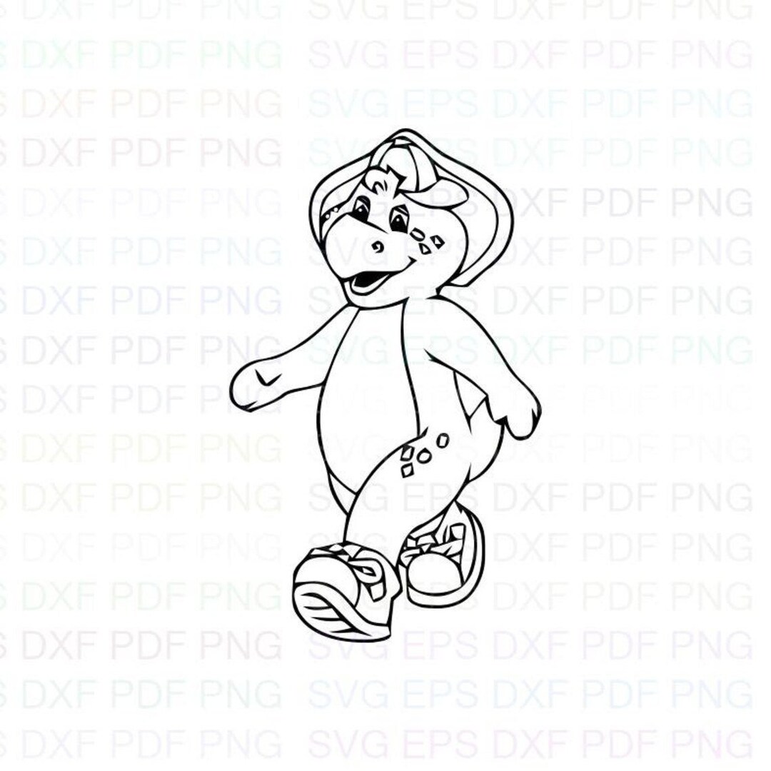 Bj_barney Svg Outline Dxf Eps Pdf Png, Cricut, Cutting File, Vector ...