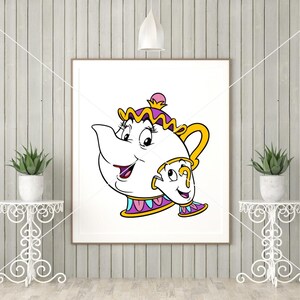 Chip_and_mrs_potts_beauty_and_the_beast Svg Dxf Eps Pdf Png, Cricut ...