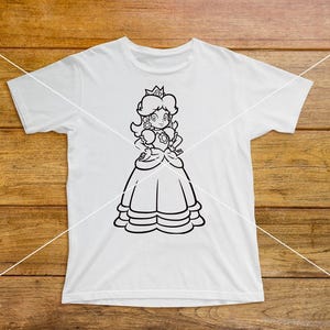 Princess_daisy_super_mario_land Svg Outline Dxf Eps Pdf Png, Cricut ...