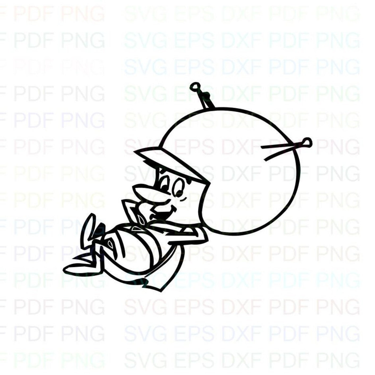 The_great_gazoo_the_flintstones Svg Outline Dxf Eps Pdf Png, Cricut ...