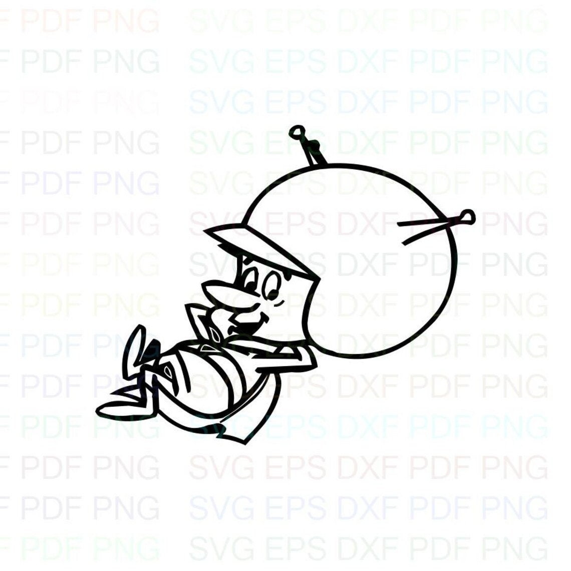 The_great_gazoo_the_flintstones Svg Outline Dxf Eps Pdf Png, Cricut ...
