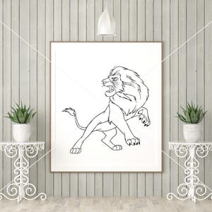 Mufasa_the_lion_king_8 svg Umriss Dxf Eps Pdf Png, Cricut, Plotterdatei, Vektor, Clipart ...