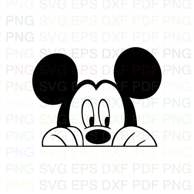 Mickey Mouse Outline Svg - Etsy