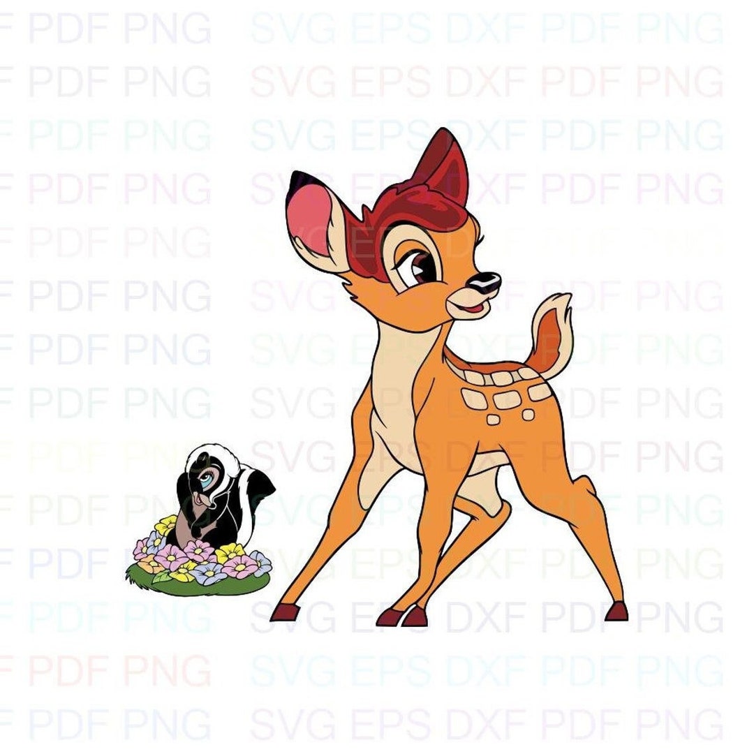 Bambi_0004 Svg Dxf Eps Pdf Png, Cricut, Cutting File, Vector, Clipart ...