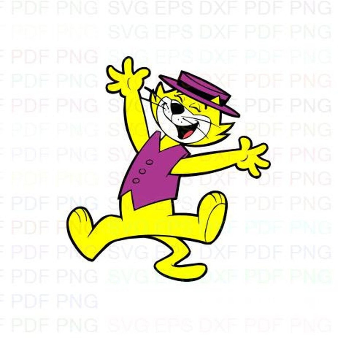 Top_cat_3 Svg Dxf Eps Pdf Png, Cricut, Cutting File, Vector, Clipart ...