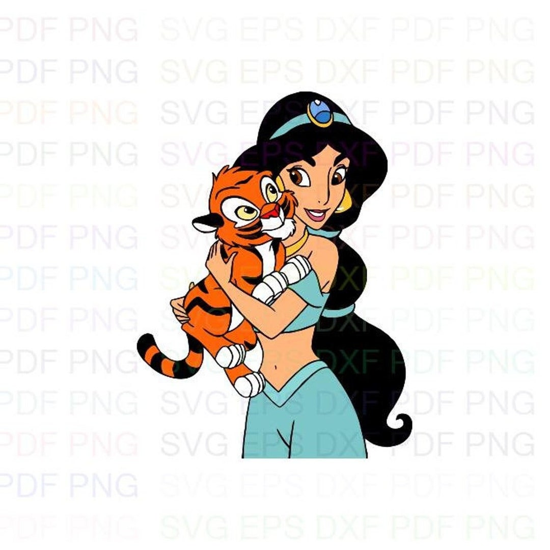 Jasmine_and_rajah_aladdin Svg Dxf Eps Pdf Png, Cricut, Cutting File ...