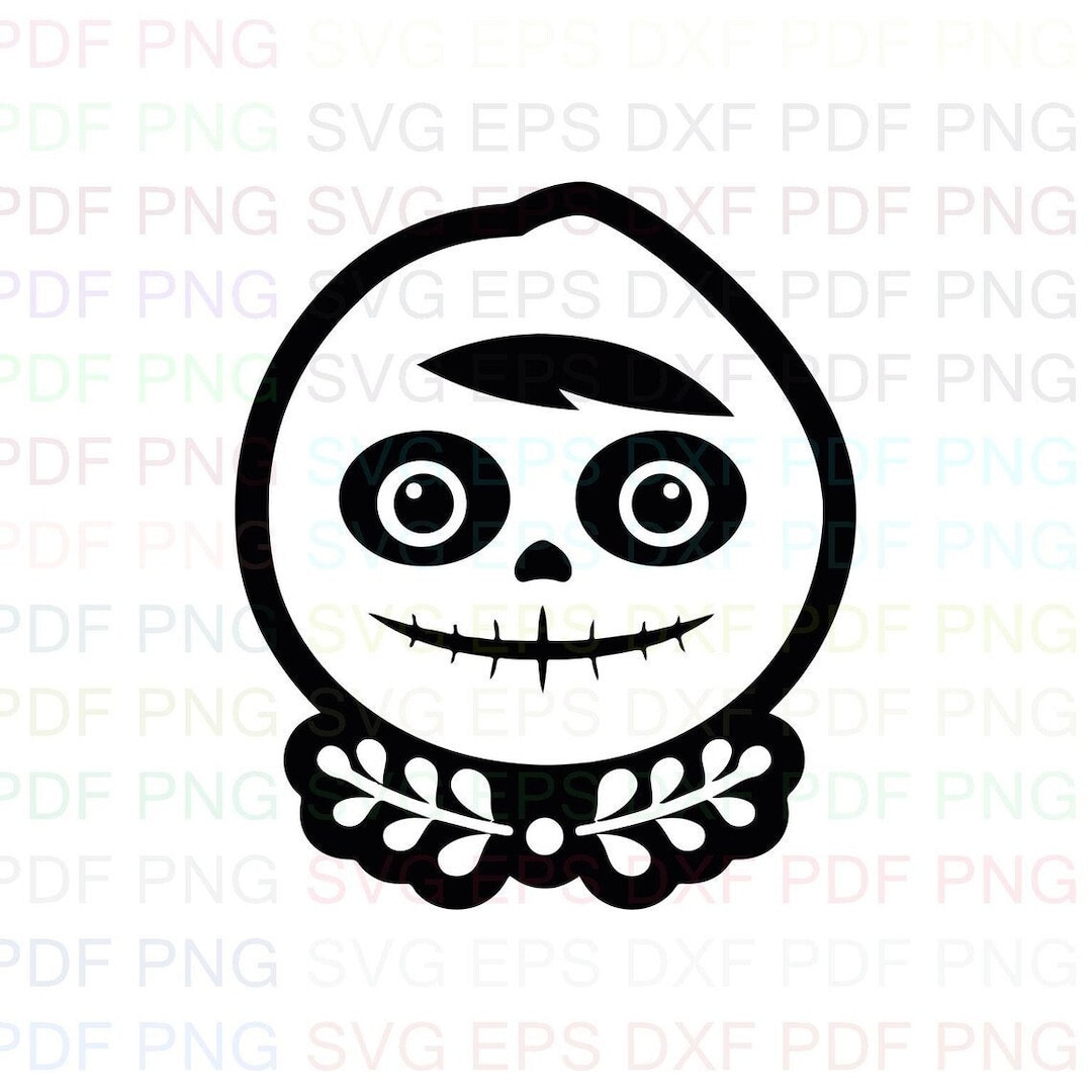 Coco_face Svg Outline Dxf Eps Pdf Png, Cricut, Cutting File, Vector ...