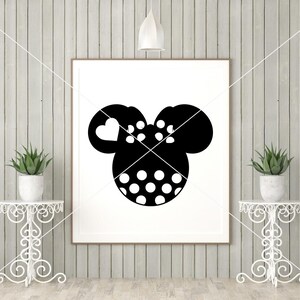 Minnie_Heart_Mickey_Mouse svg Umriss Dxf Eps Pdf Png, Cricut ...