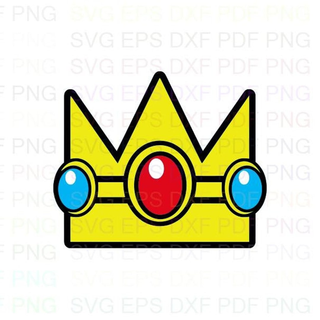 Princess_peach_crown Svg Dxf Eps Pdf Png, Cricut, Cutting File, Vector ...