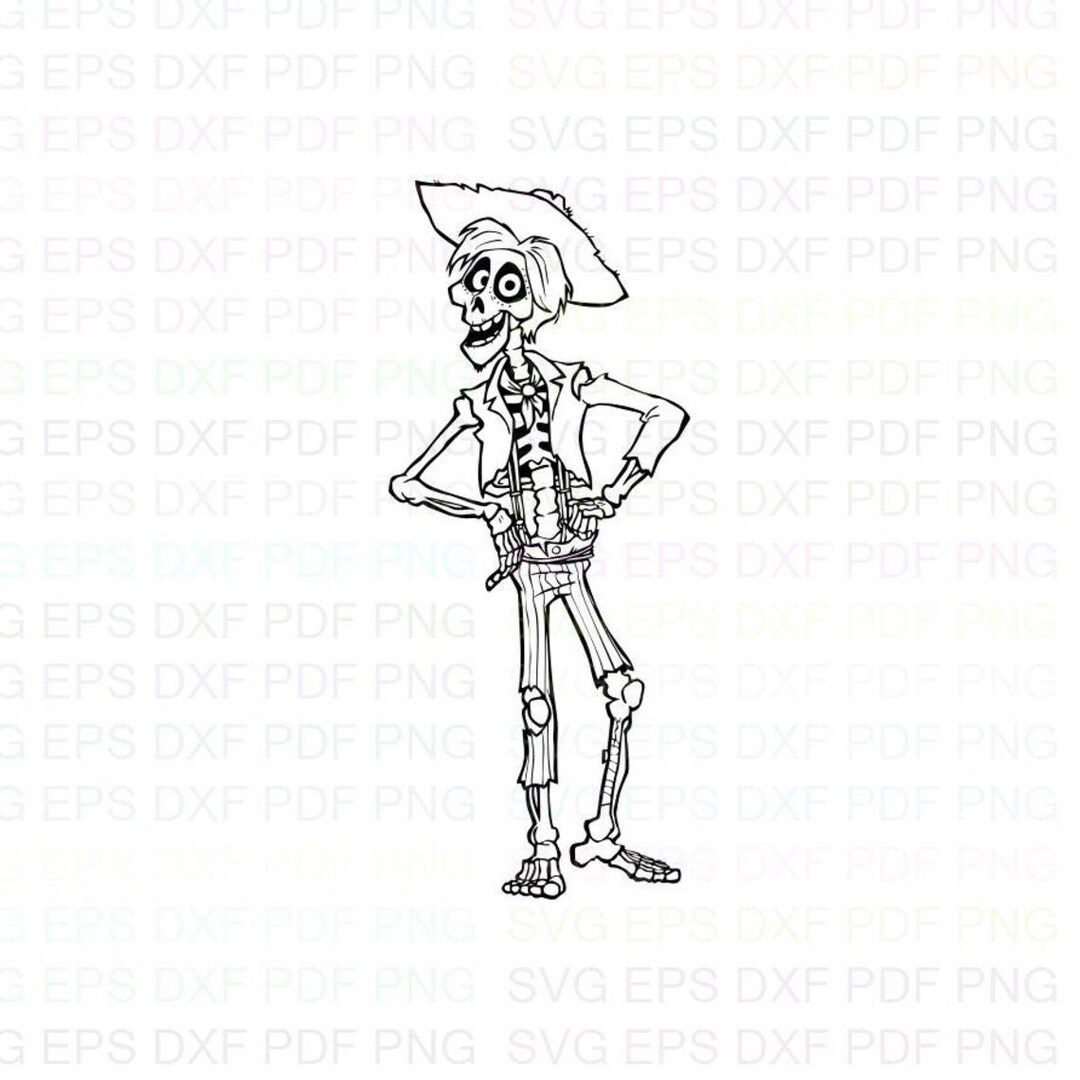 Hector_coco Svg Outline Dxf Eps Pdf Png, Cricut, Cutting File, Vector ...