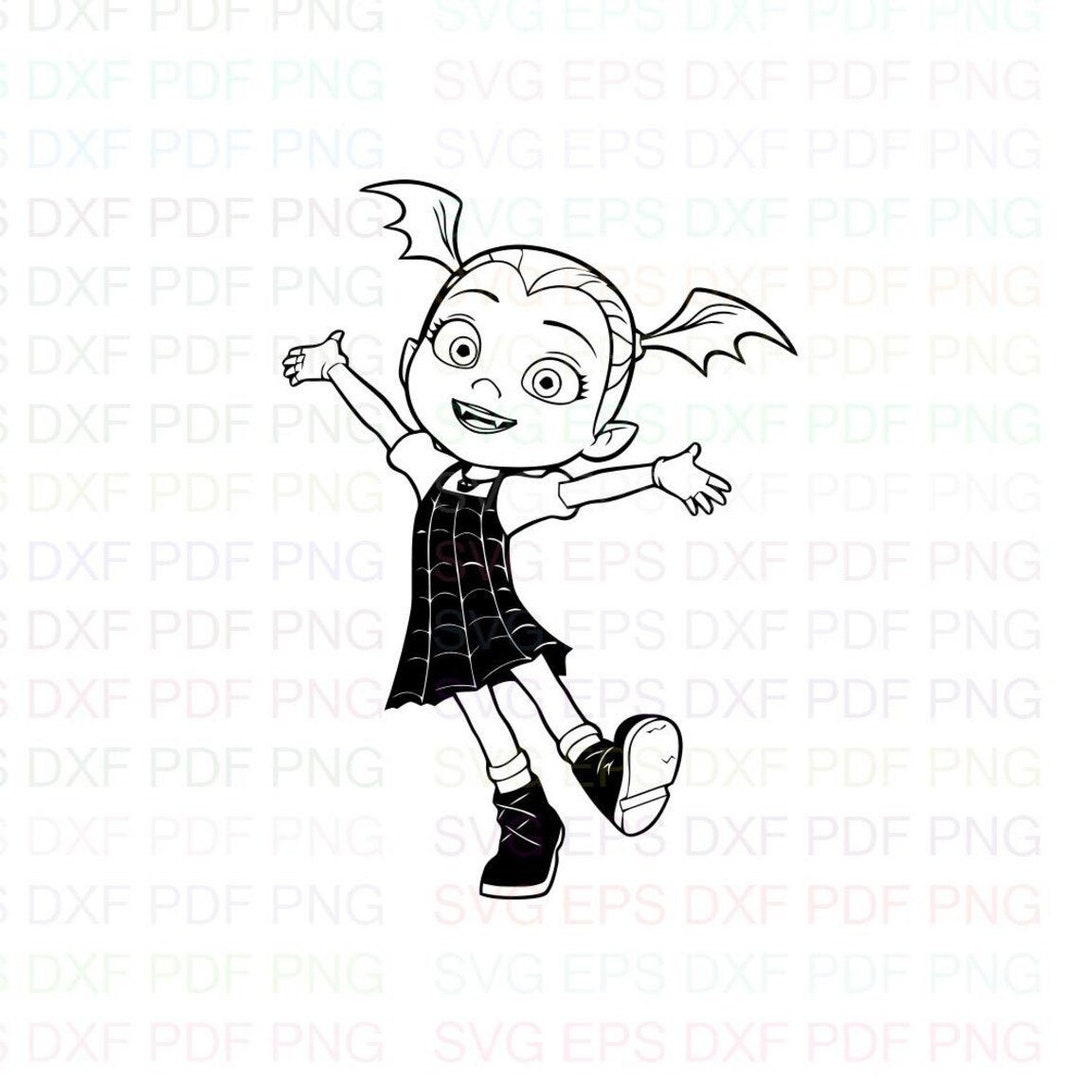 Vampirina_dancing Svg Outline Dxf Eps Pdf Png, Cricut, Cutting File ...
